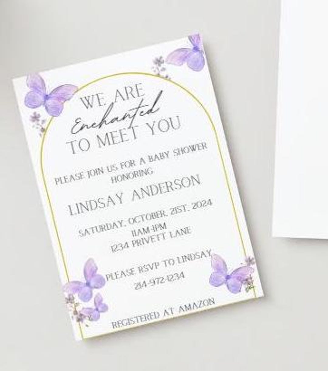We Are Enchanted to Meet You Baby Shower Invite - Etsy