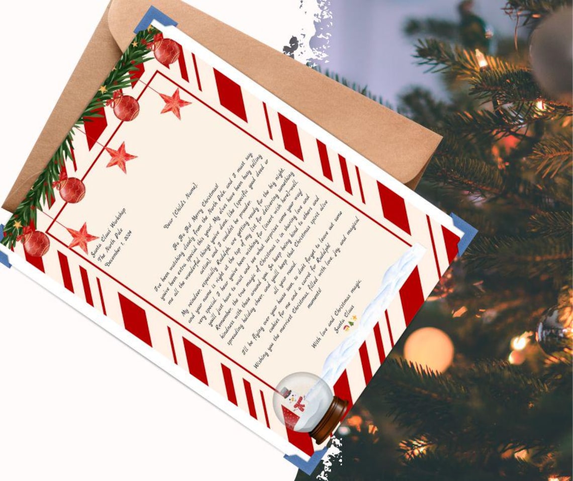 EDITABLE Official Letter From Santa Claus Letter From the Desk of Santa ...