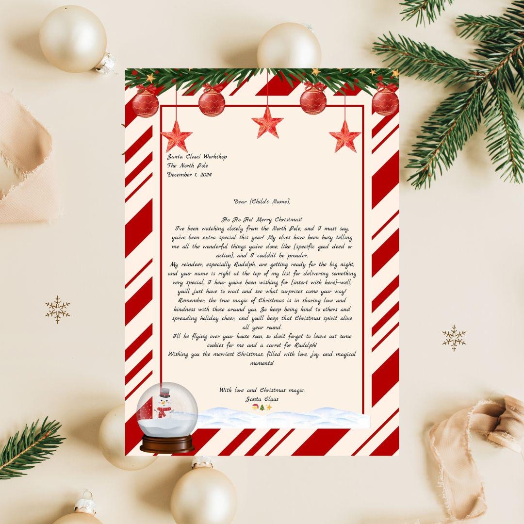 EDITABLE Official Letter From Santa Claus Letter From the Desk of Santa ...