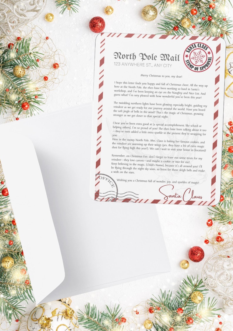 EDITABLE Official Letter From Santa Claus Official Mail Letter From the ...