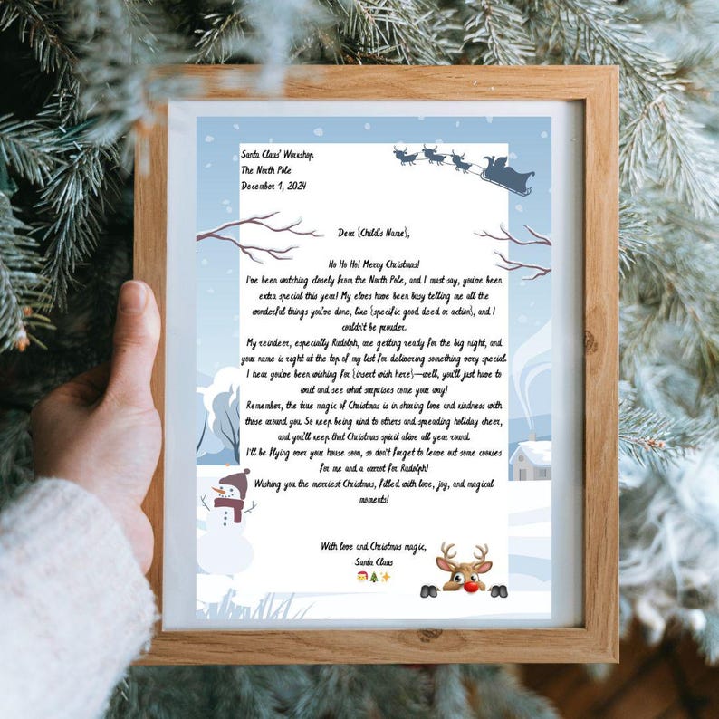 Personalized Letter From Santa: Editable North Pole Template (digital ...