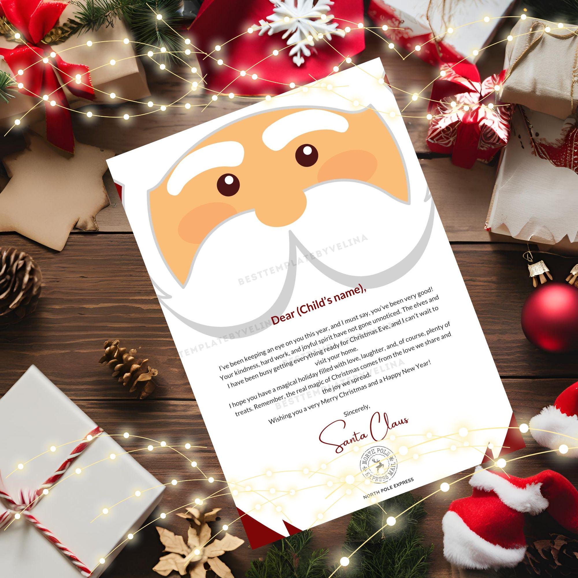 EDITABLE Official Letter From Santa Claus Official Mail Letter From the ...