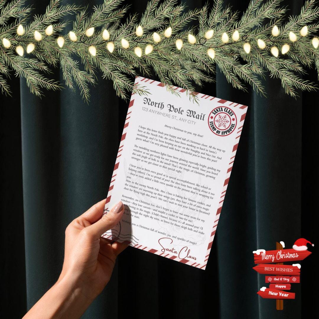 EDITABLE Official Letter From Santa Claus Official Mail Letter From the ...