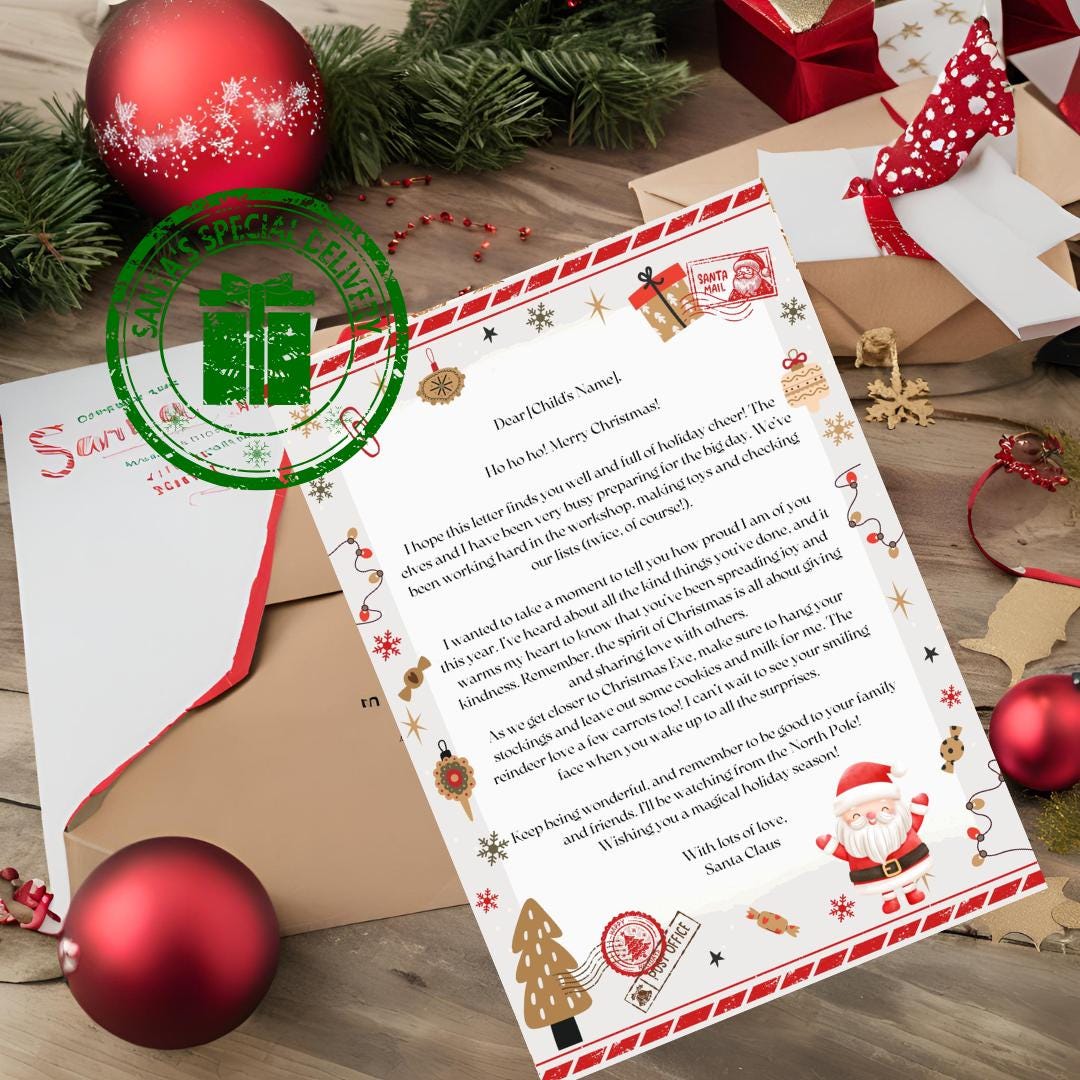 EDITABLE Official Letter From Santa Claus Letter From the Desk of Santa ...