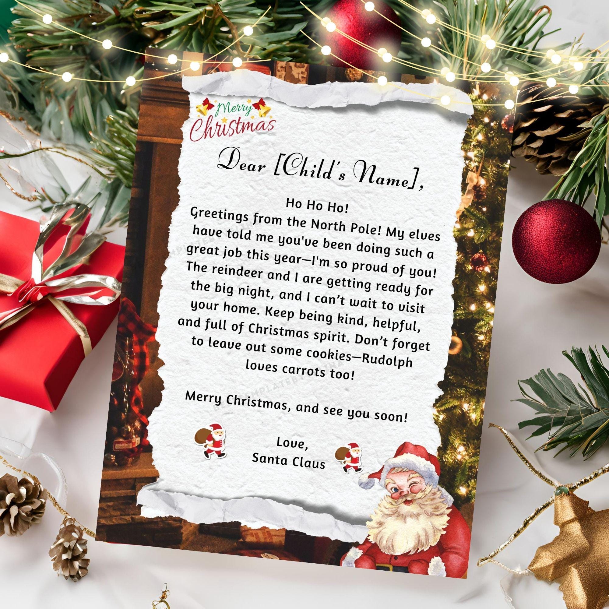 EDITABLE Official Letter From Santa Claus Letter From the Desk of Santa ...