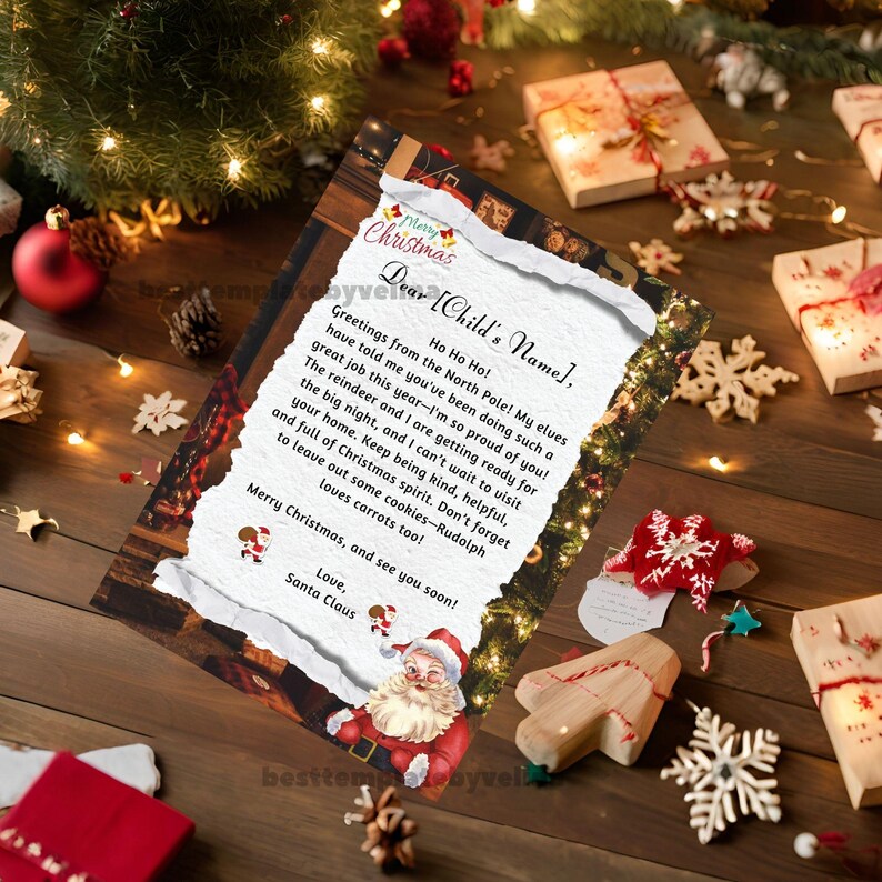 EDITABLE Official Letter From Santa Claus Letter From the Desk of Santa ...