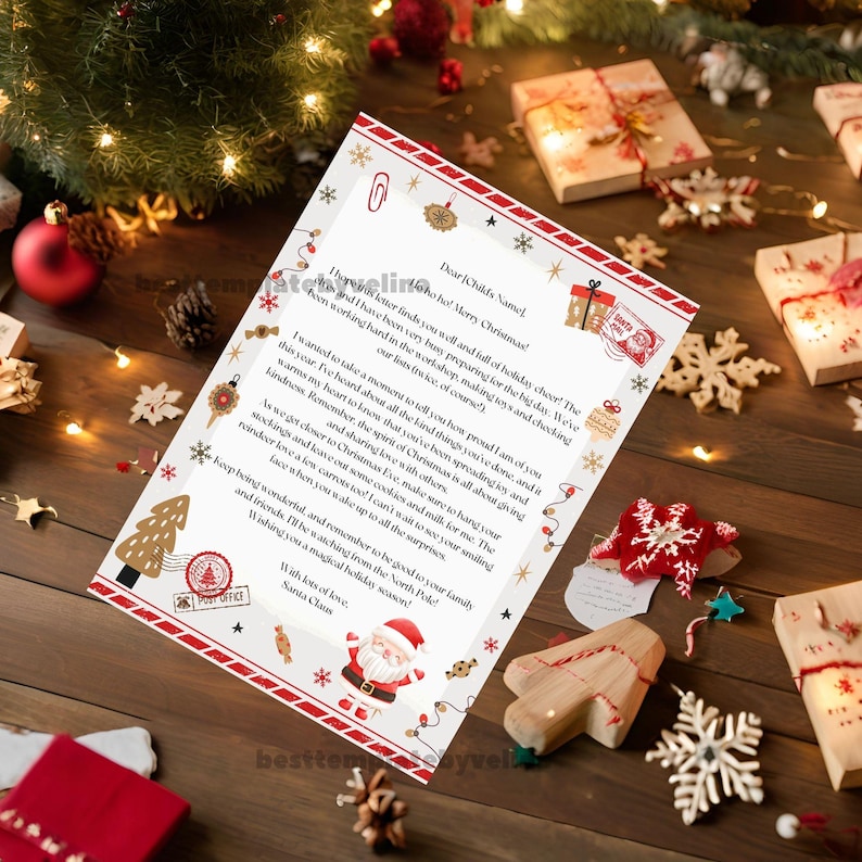 EDITABLE Official Letter From Santa Claus Letter From the Desk of Santa ...