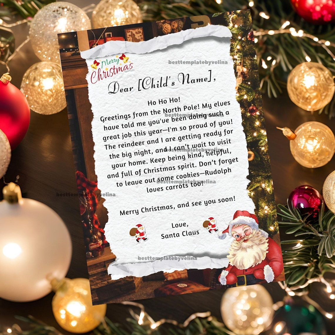 EDITABLE Official Letter From Santa Claus Letter From the Desk of Santa ...