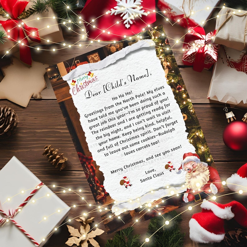 EDITABLE Official Letter From Santa Claus Letter From the Desk of Santa ...