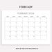 2024 Monthly Calendar - Clean Design, Landscape, Printable Calendar ...