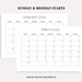 2024 Monthly Calendar - Clean Design, Landscape, Printable Calendar ...