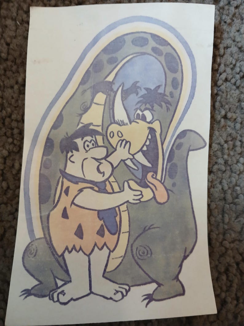 FLINTSTONES RARE STICKER, Iron On - Etsy