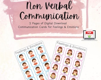 Non Verbal Communication Cards, Visual Board Flash Cards Printable ...