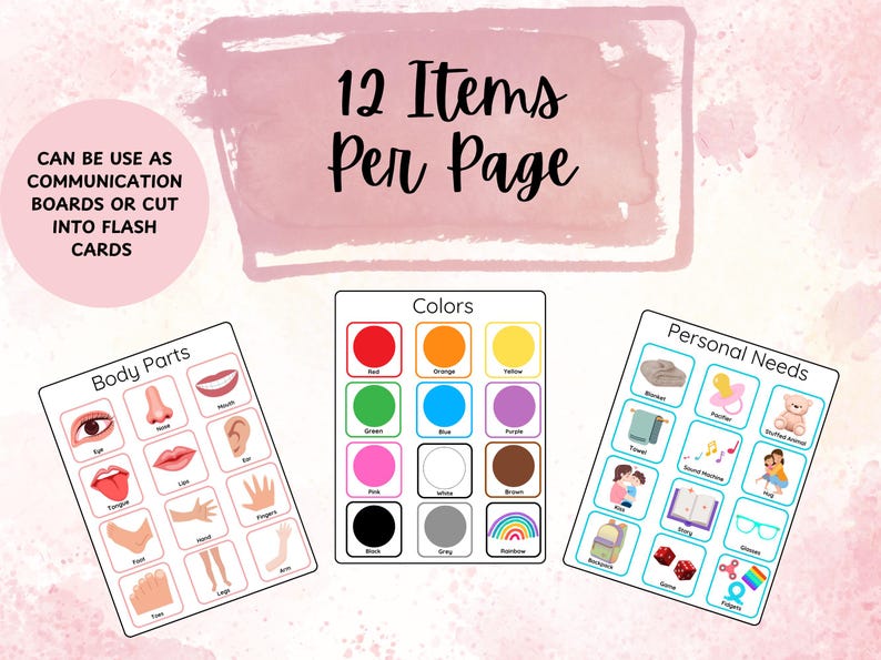 Non Verbal Communication Cards, Visual Board Flash Cards Printable ...