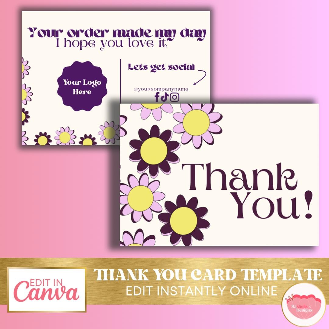 Business Thank You, Digital,etsy Thank You,thank You Insert,printable ...