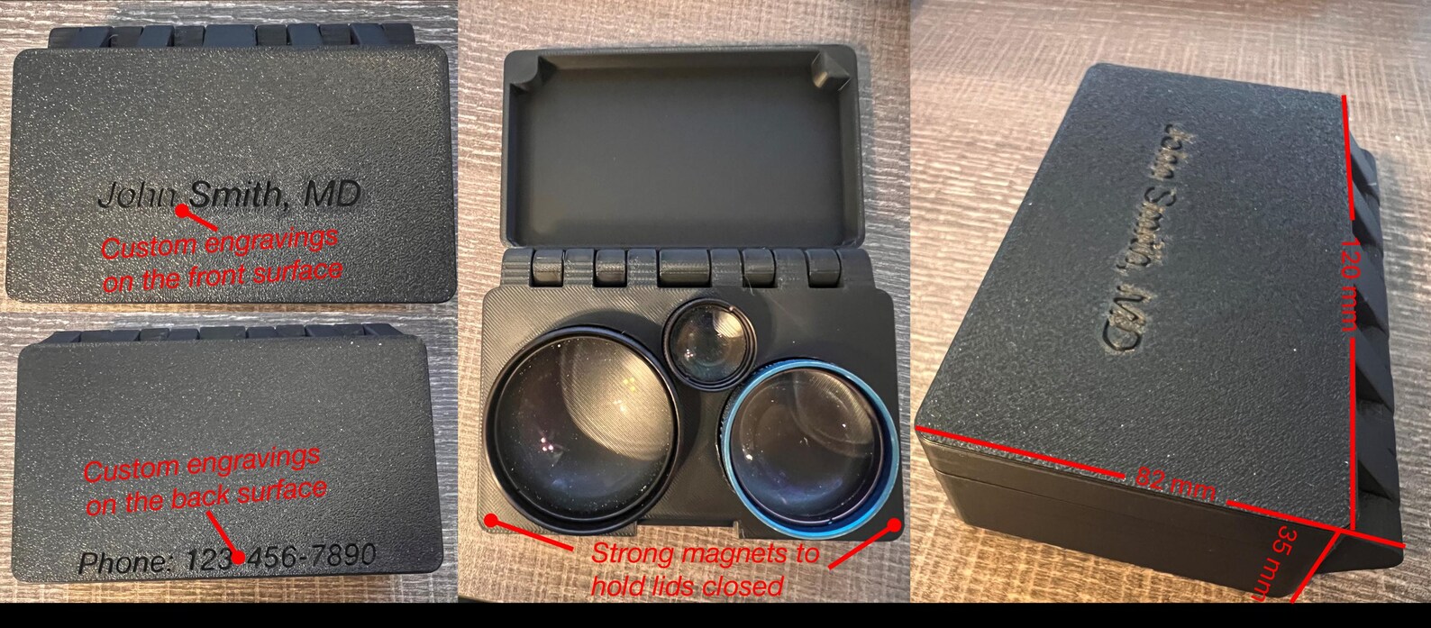 Personalized Ophthalmic Multi Lens Case – Small On-call Case (fits Volk ...