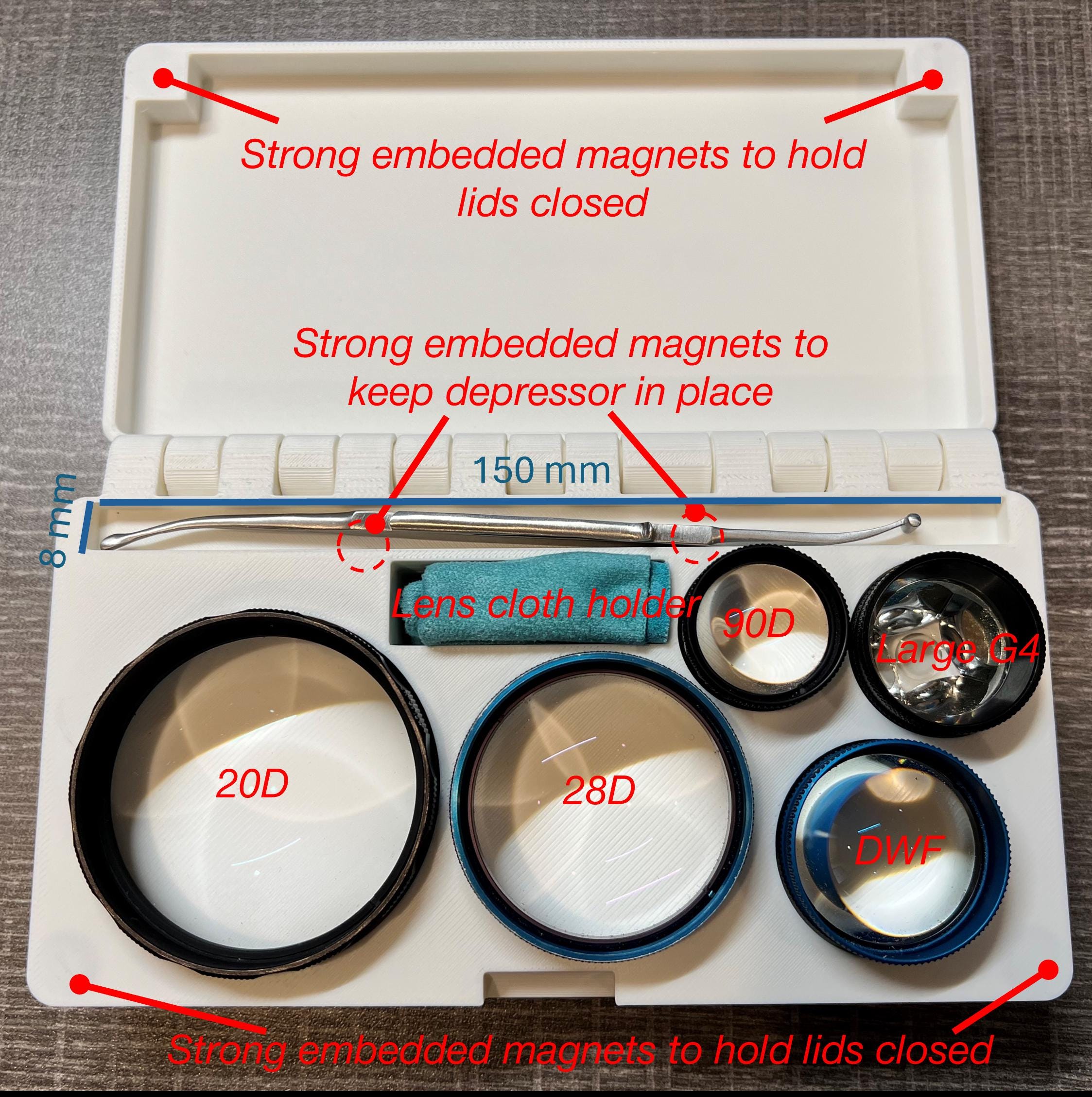 Personalized Ophthalmic Multi Lens Case With Magnetic Lids – Large ...
