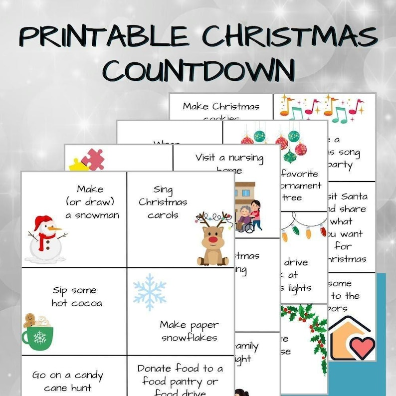 Printable Advent Activity Calendar for Families - Etsy