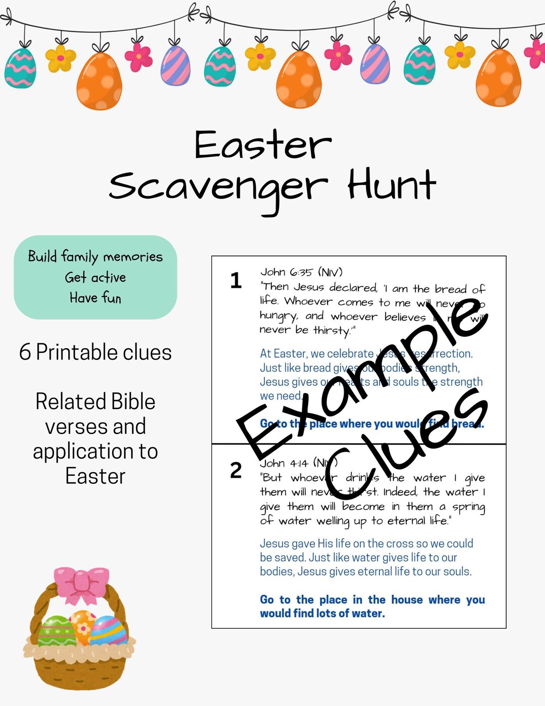 Printable Easter Scavenger Hunt Clues - With Bible Verses and ...