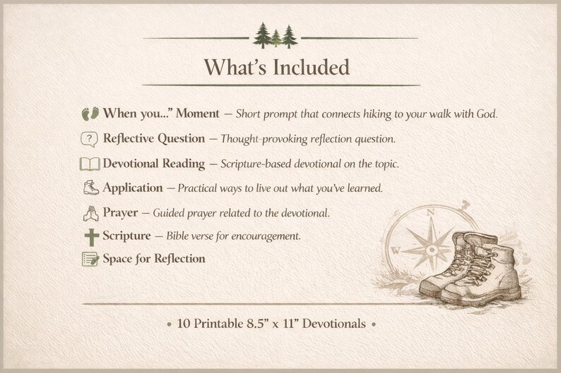 Nature & Hiking Devotional Printable PDF – 10 Faith Reflections ...