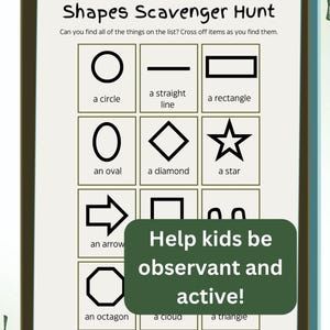 Shapes Scavenger Hunt - Kids - for Parties, Games, Learning, and ...