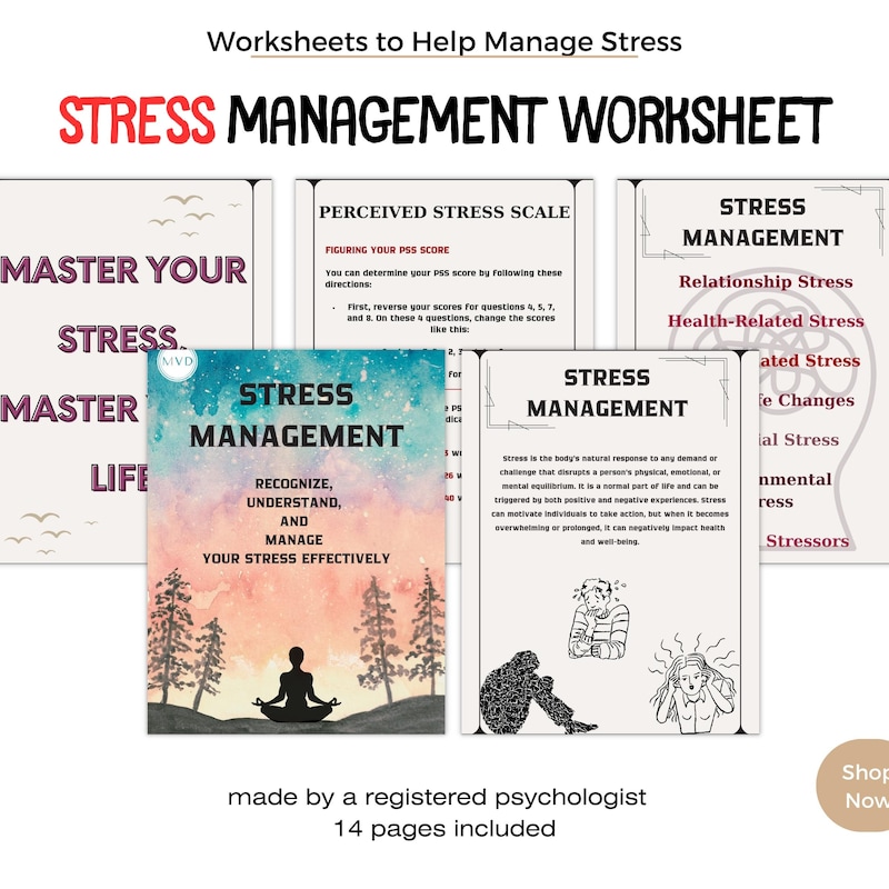 Stress Worksheet - Etsy