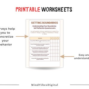 Setting Boundaries Worksheet - Printable Self-care Planner for Mental ...