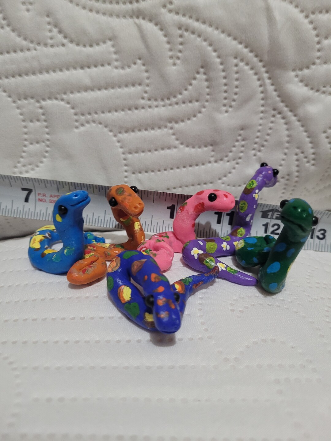 Mini Polymer Clay Sculpted Fruit Snakes/ Desk Buddy - Etsy