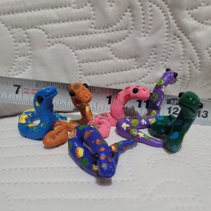 Mini Polymer Clay Sculpted Fruit Snakes/ Desk Buddy - Etsy