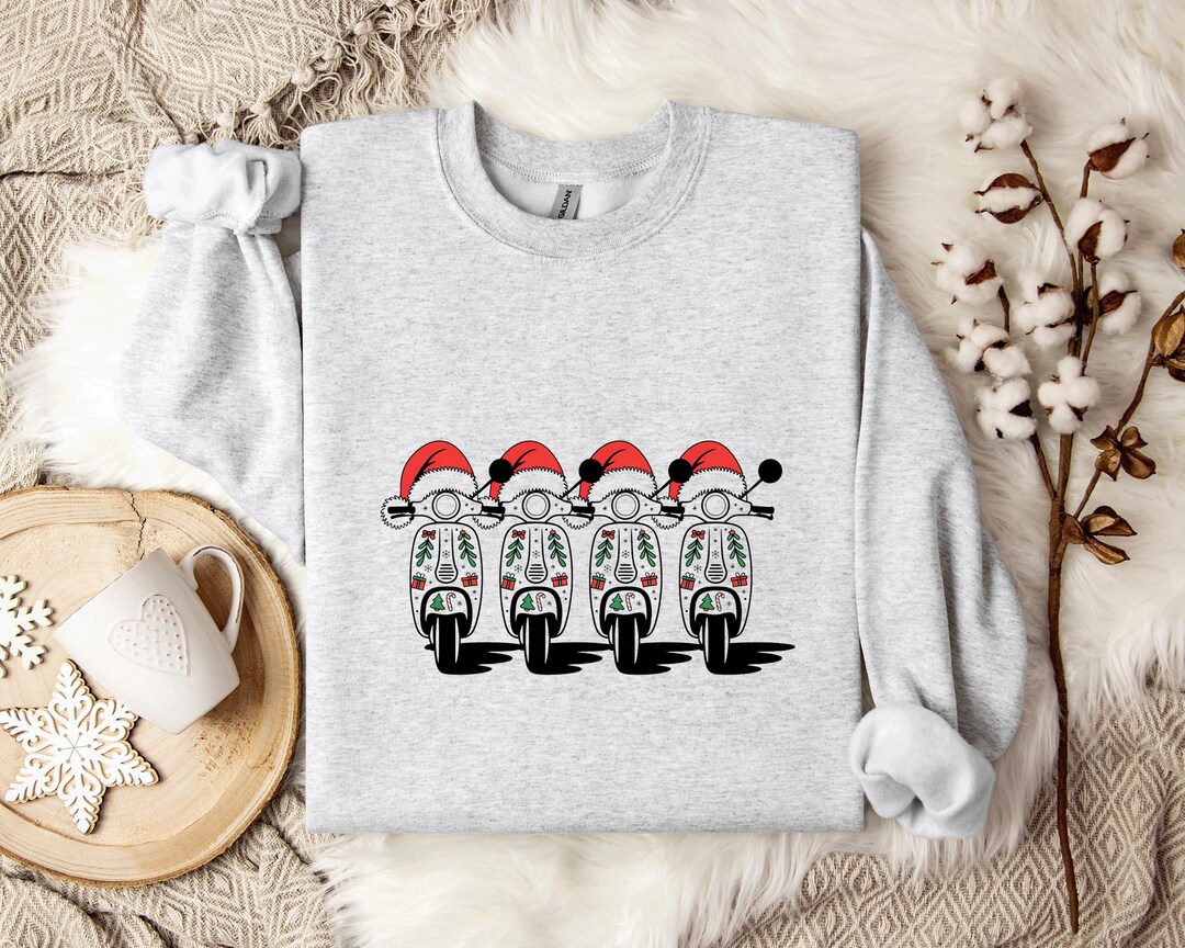 Scooter Christmas Jumper : Vintage Bike Unisex Xmas Sweater - Etsy