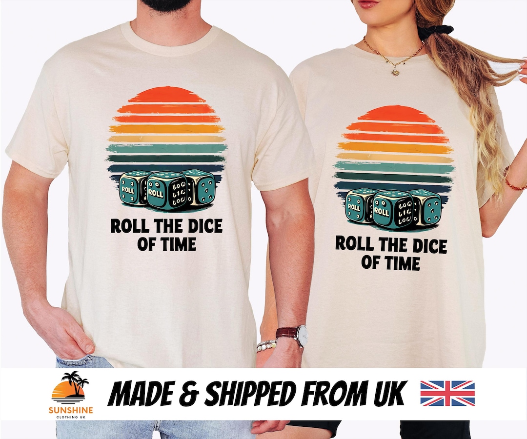 Retro Dice T-shirt Roll the Dice of Time T Shirt Gamblers Tee Gift for ...