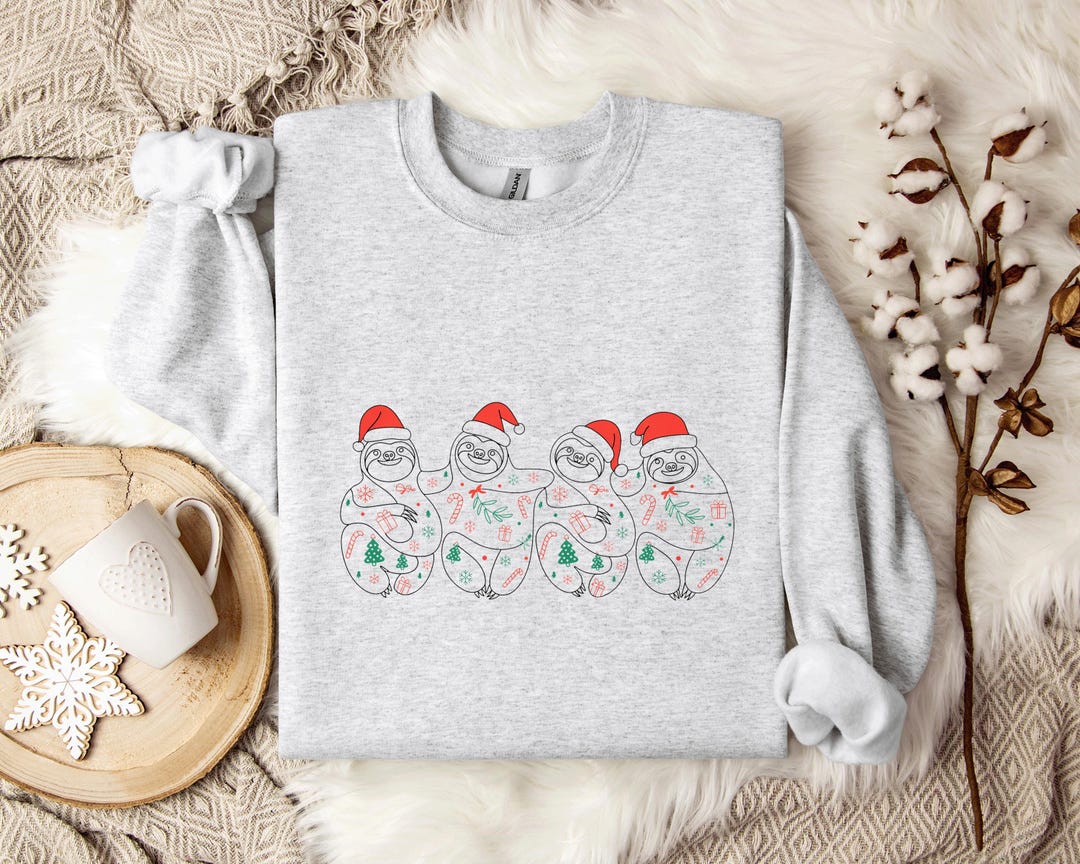 Sloth Christmas Jumper : Vintage Animal Xmas Sweater - Etsy