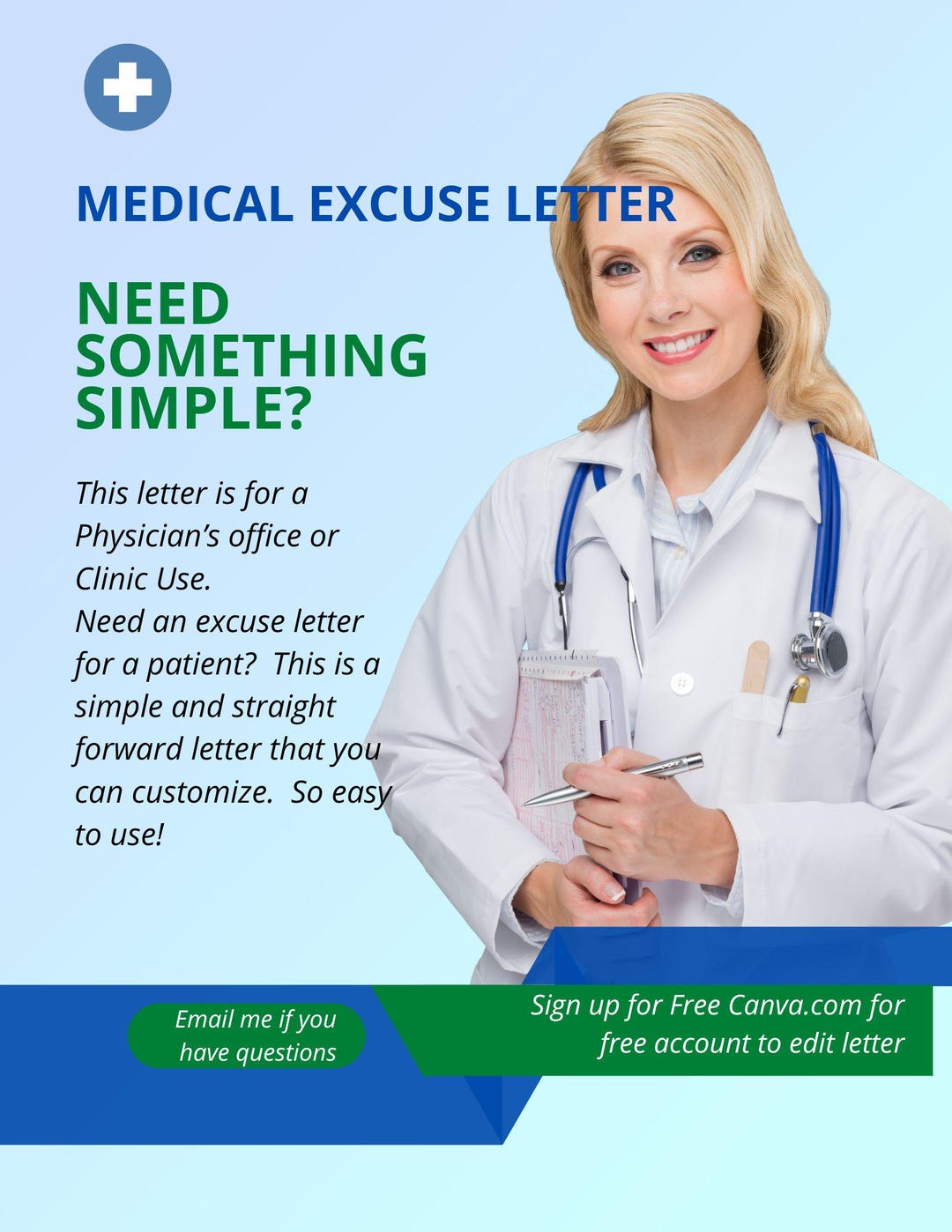 Printable and Editable Excuse Letter School or Work - Etsy