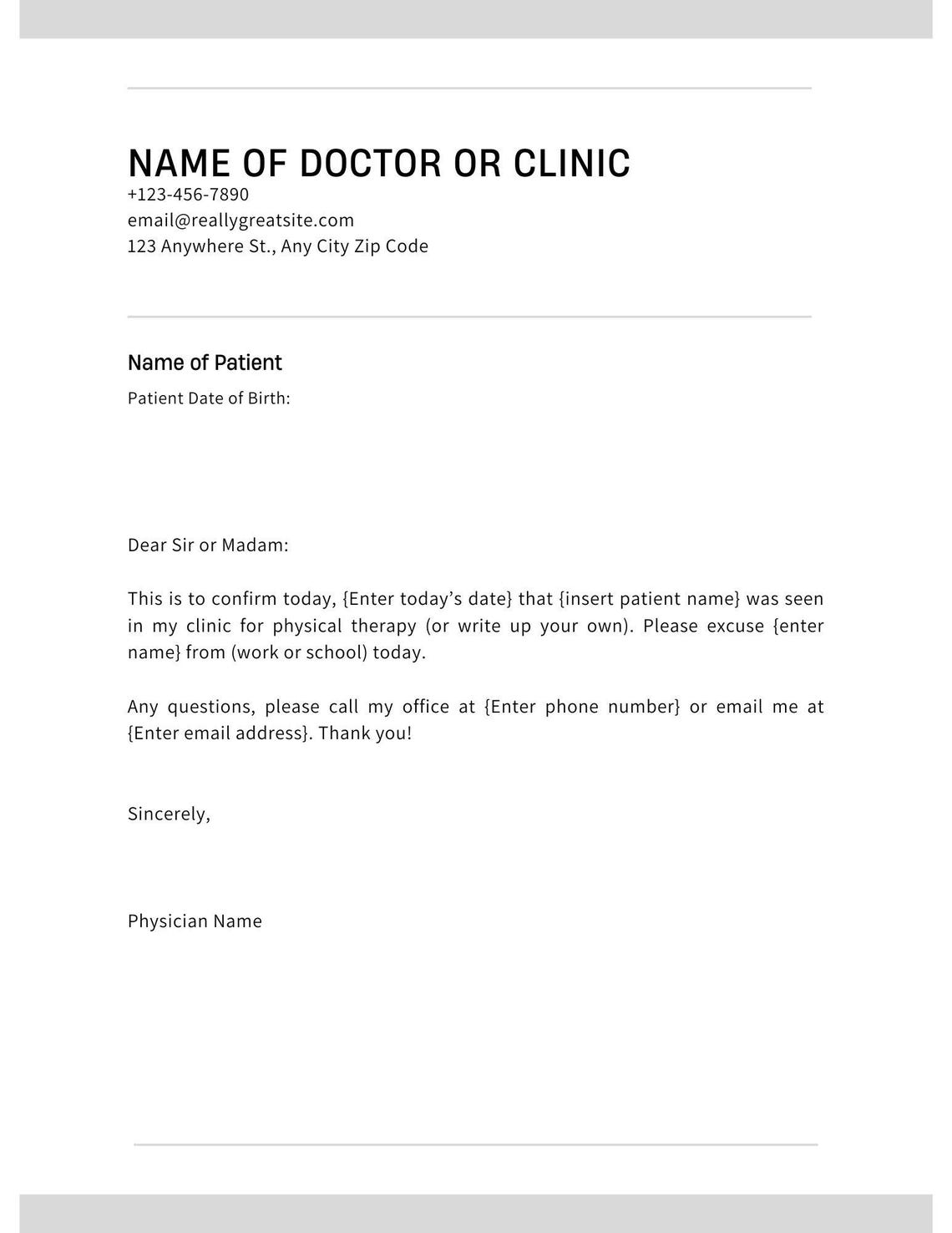Printable and Editable Excuse Letter School or Work - Etsy
