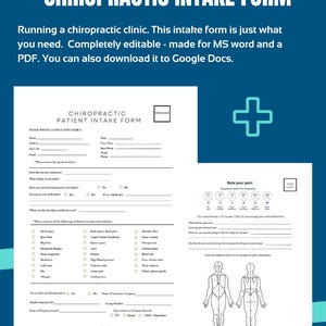 Printable Medical Intake New Patient Form Chiropractic Editable - Etsy