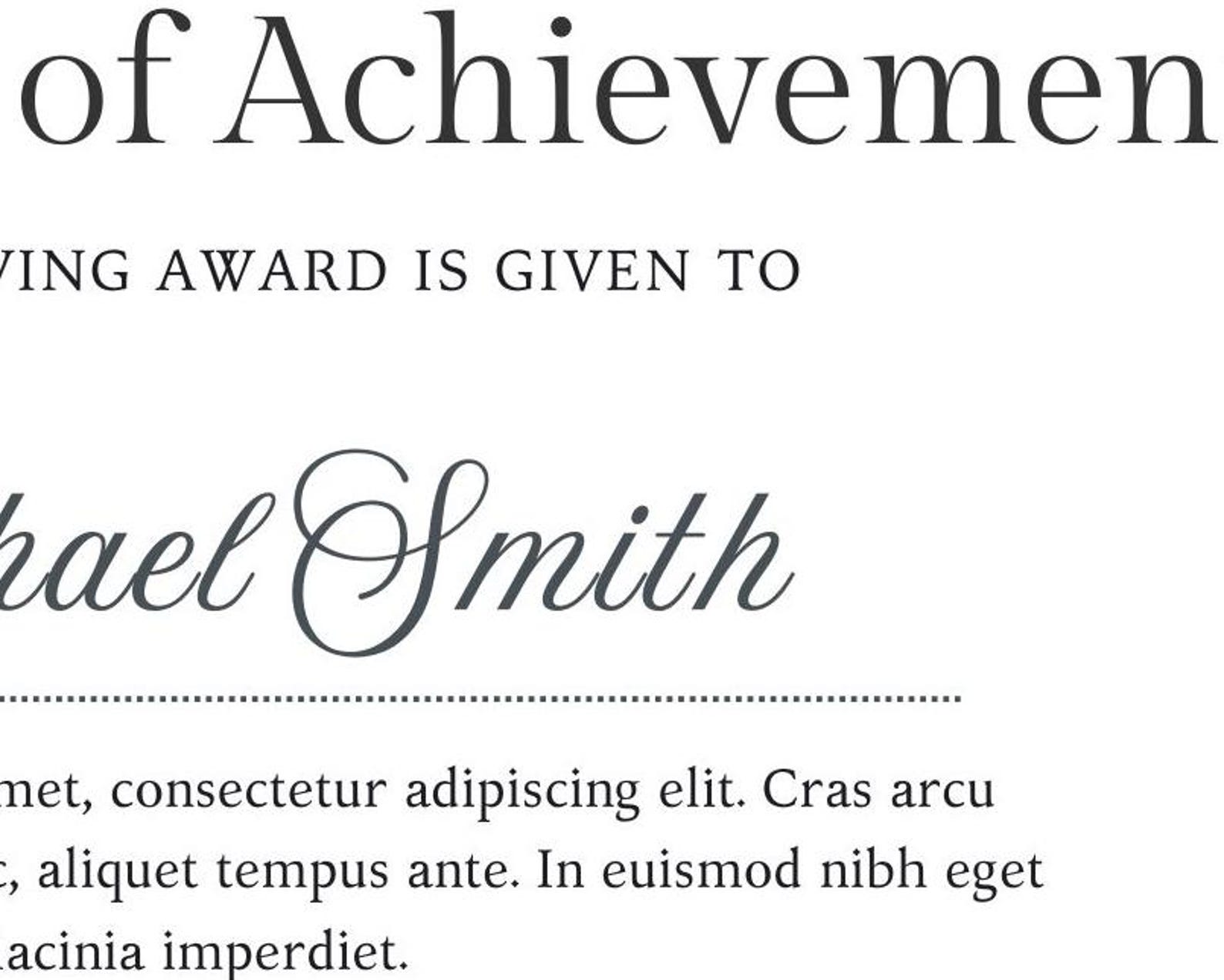 Editable Printable Elegant Certificate of Achievement - Etsy
