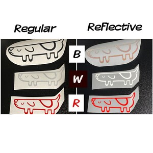 REFLECTIVE Dog Decal Sticker for Car Window Bumper, Cup, Lap Top ...