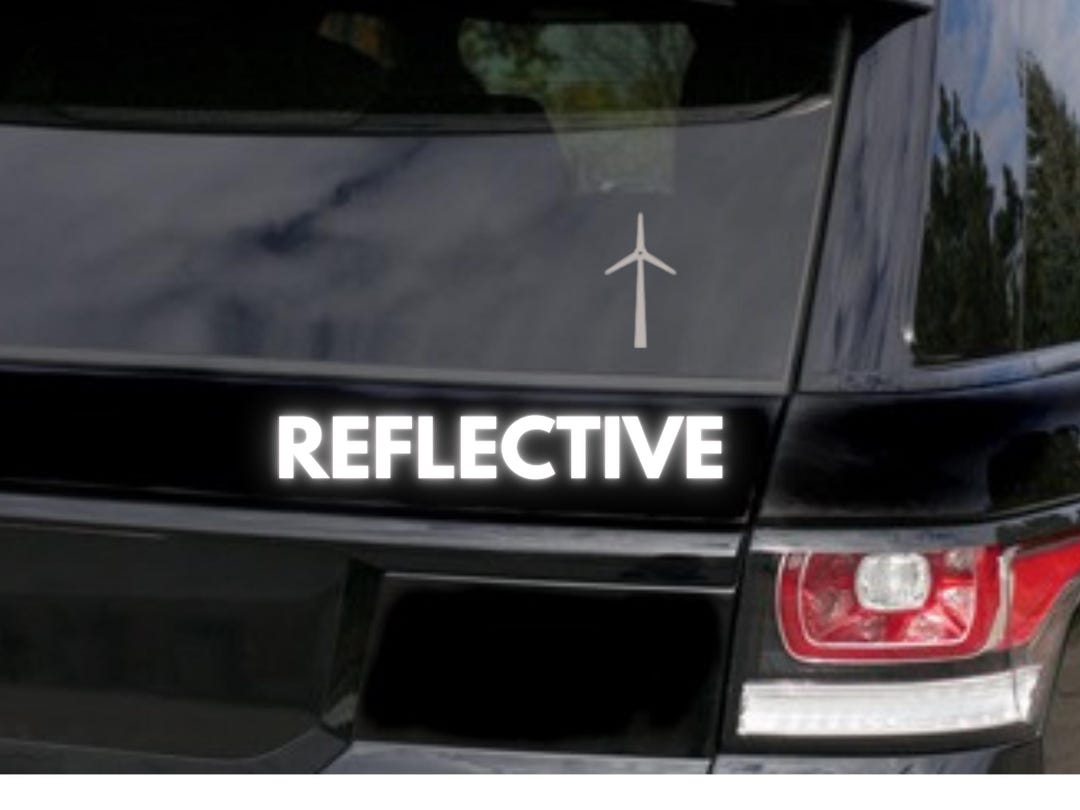 REFLECTIVE Wind Turbines Decal Sticker for Car Window Bumper Mirror ...