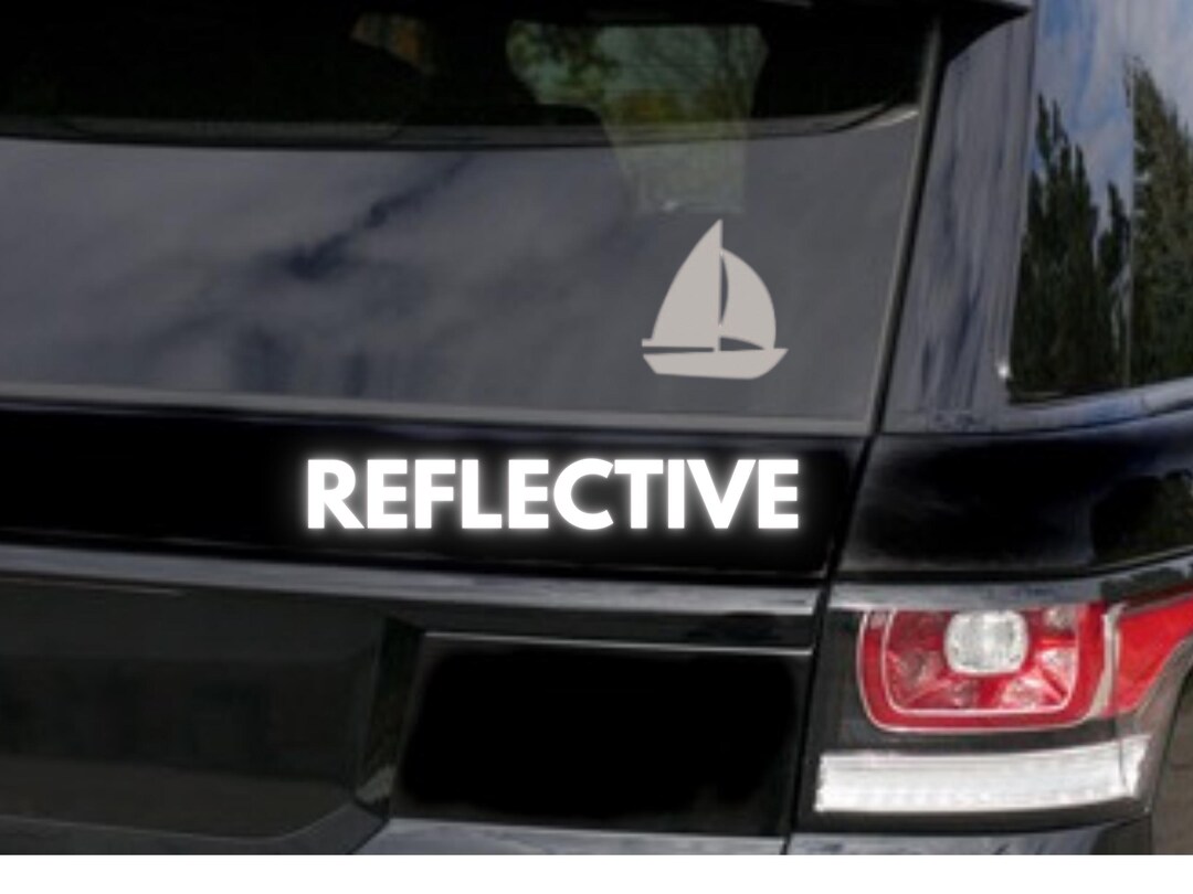 REFLECTIVE Sail Boat Decal Decal Sticker for Car Window Bumper Mirror ...