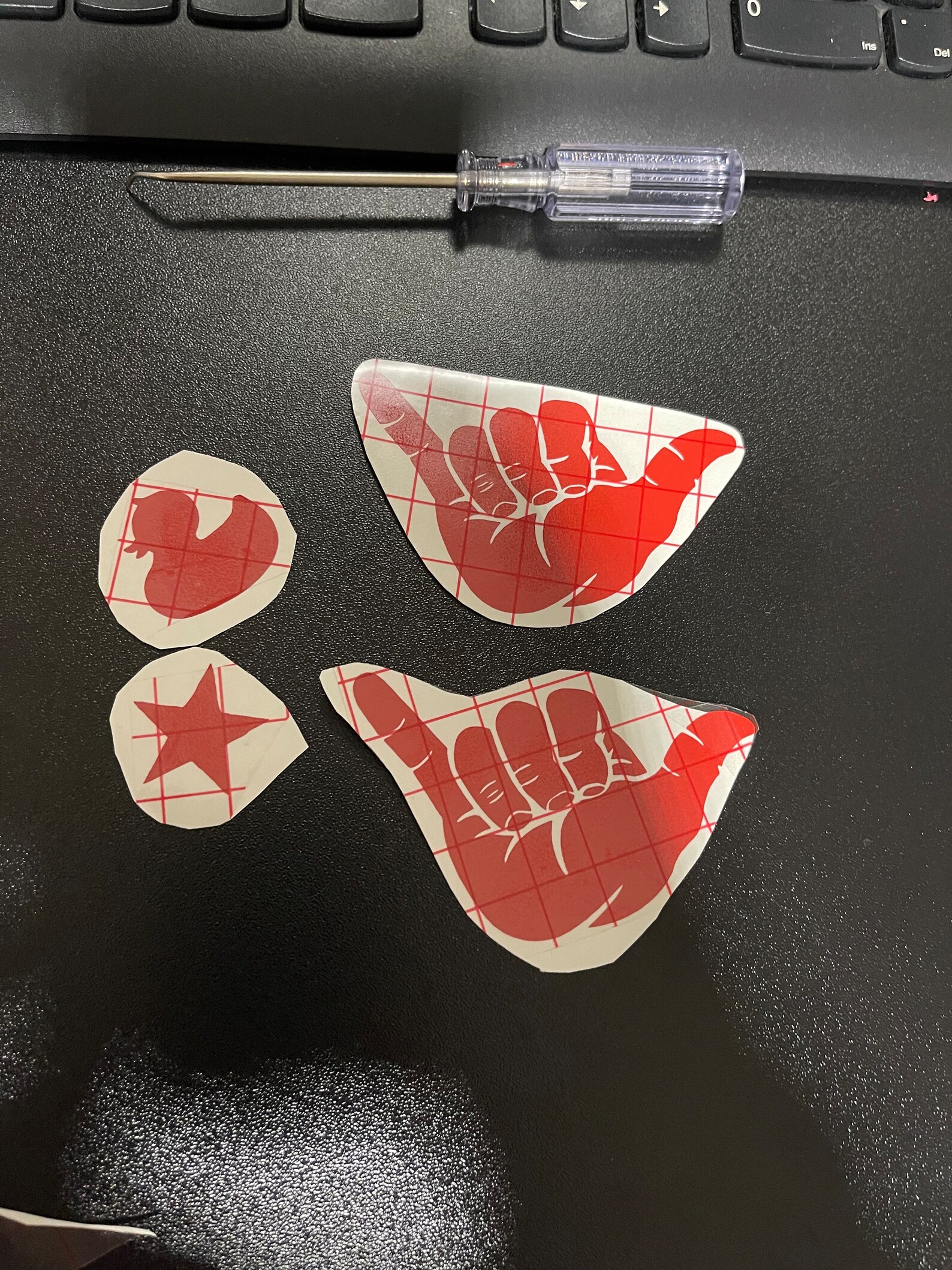 REFLECTIVE Hang Loose Hand Decal Sticker Wavefor Car Mirror Window ...