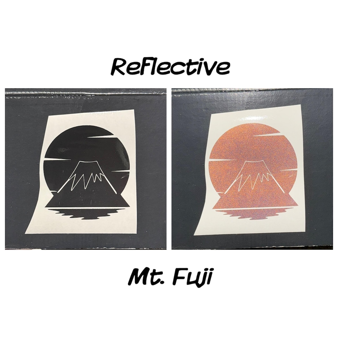 REFLECTIVE Mount Fuji Decal Sticker for Car Mirror Window Bumper Laptop ...