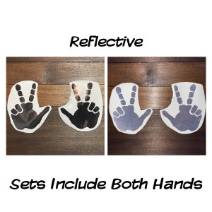 REFLECTIVE Hang Loose Hand Decal Sticker Wavefor Car Mirror Window ...