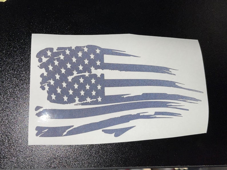 Reflective American Flag Vinyl Sticker Decal for Car Window Bumper ...