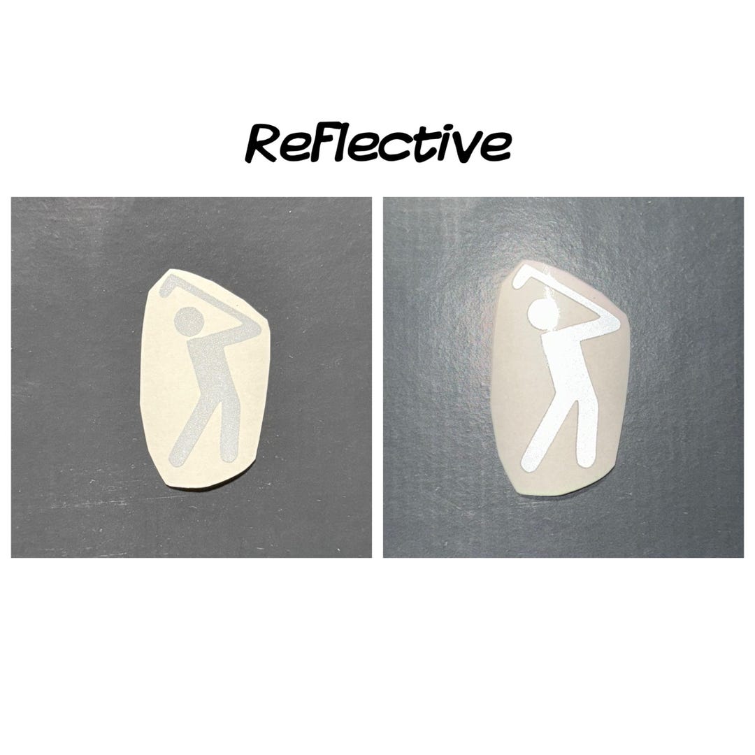 REFLECTIVE Sport Golf Decal Sticker for Car Window Bumper Mirror, Cup ...