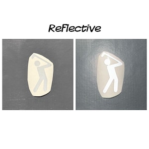 REFLECTIVE Sport Golf Decal Sticker for Car Window Bumper Mirror, Cup ...