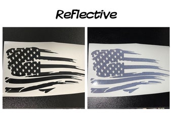 American Flag Reflective Vinyl Decal Sticker - Etsy