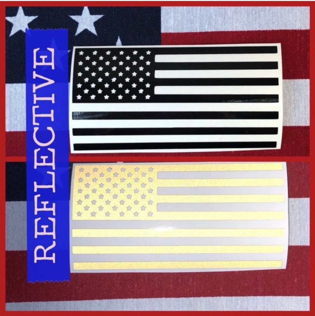 Reflective American Flag Vinyl Sticker Decal for Car Window Bumper ...