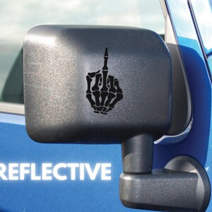 REFLECTIVE Skeleton Middle Finger Flip off Hand Decal Sticker for Car ...