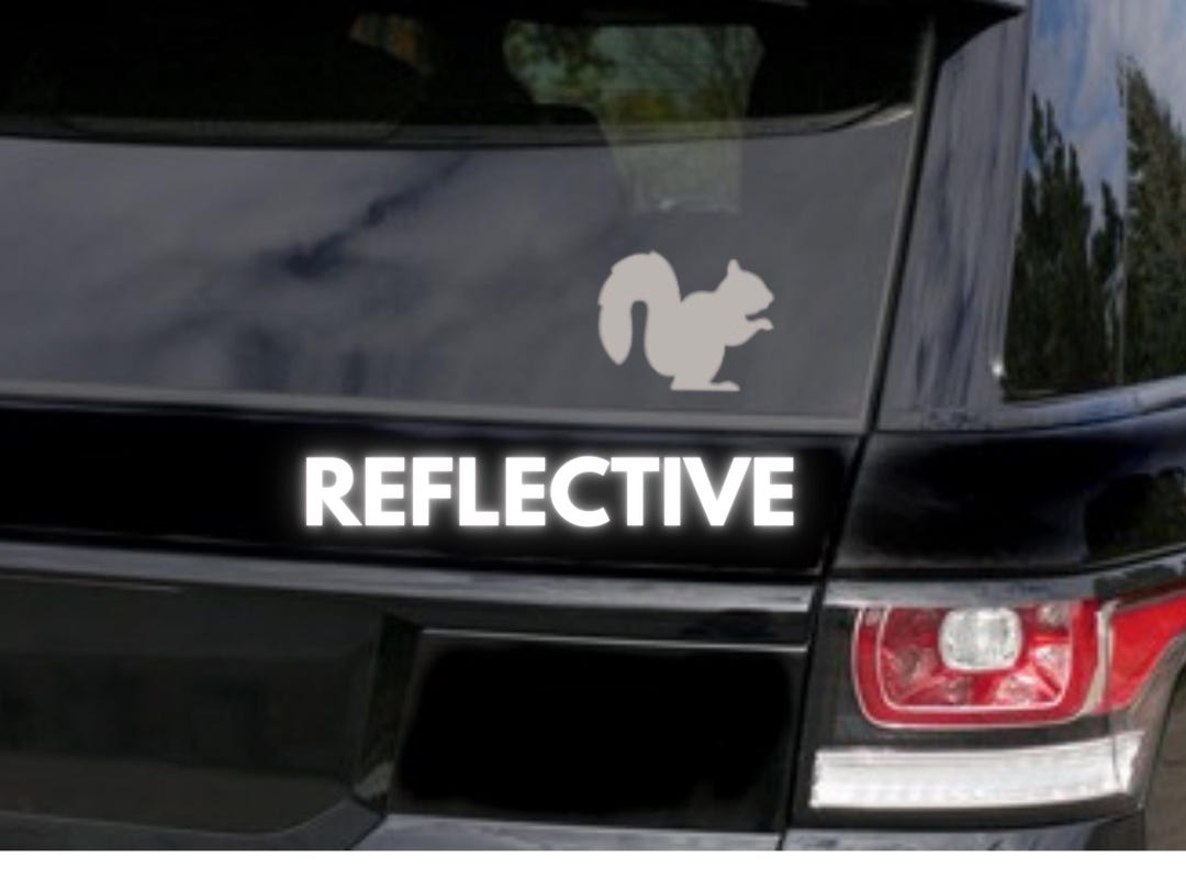 REFLECTIVE Squirrel Decal Sticker for Car Window Bumper Mirror, Cup ...