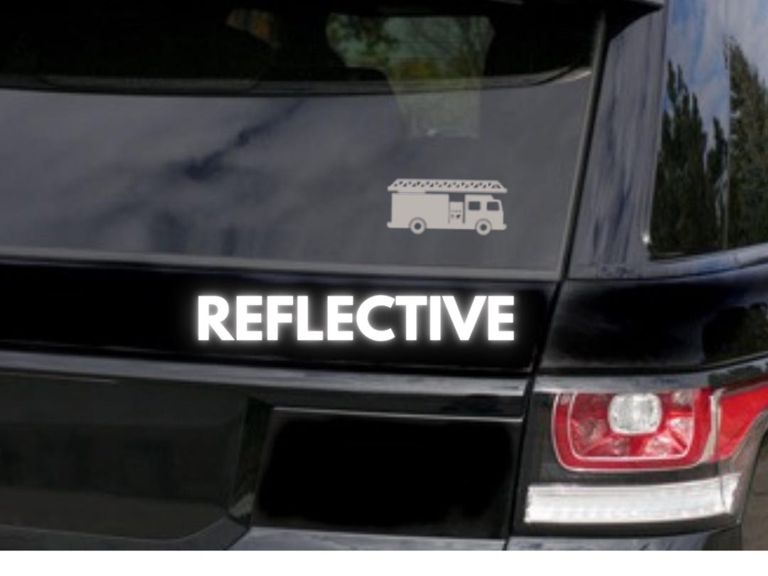 REFLECTIVE Firefighter Fire Truck Decal Sticker for Car Window Bumper ...
